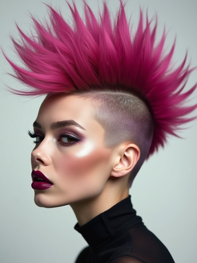 27+ Dark Pink Hair Looks That Look Playful And Edgy