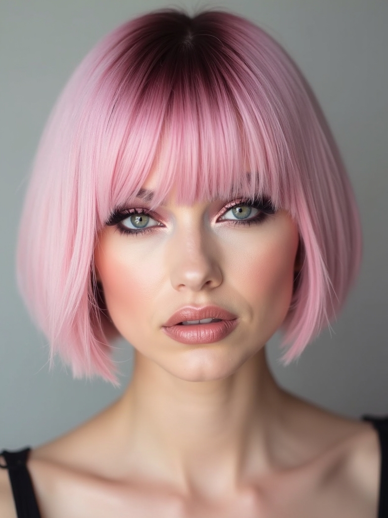 27+ Dark Pink Hair Looks That Look Playful And Edgy